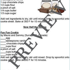 Doubling and Halving Recipes Worksheets, Cooking With Kids Printables ...