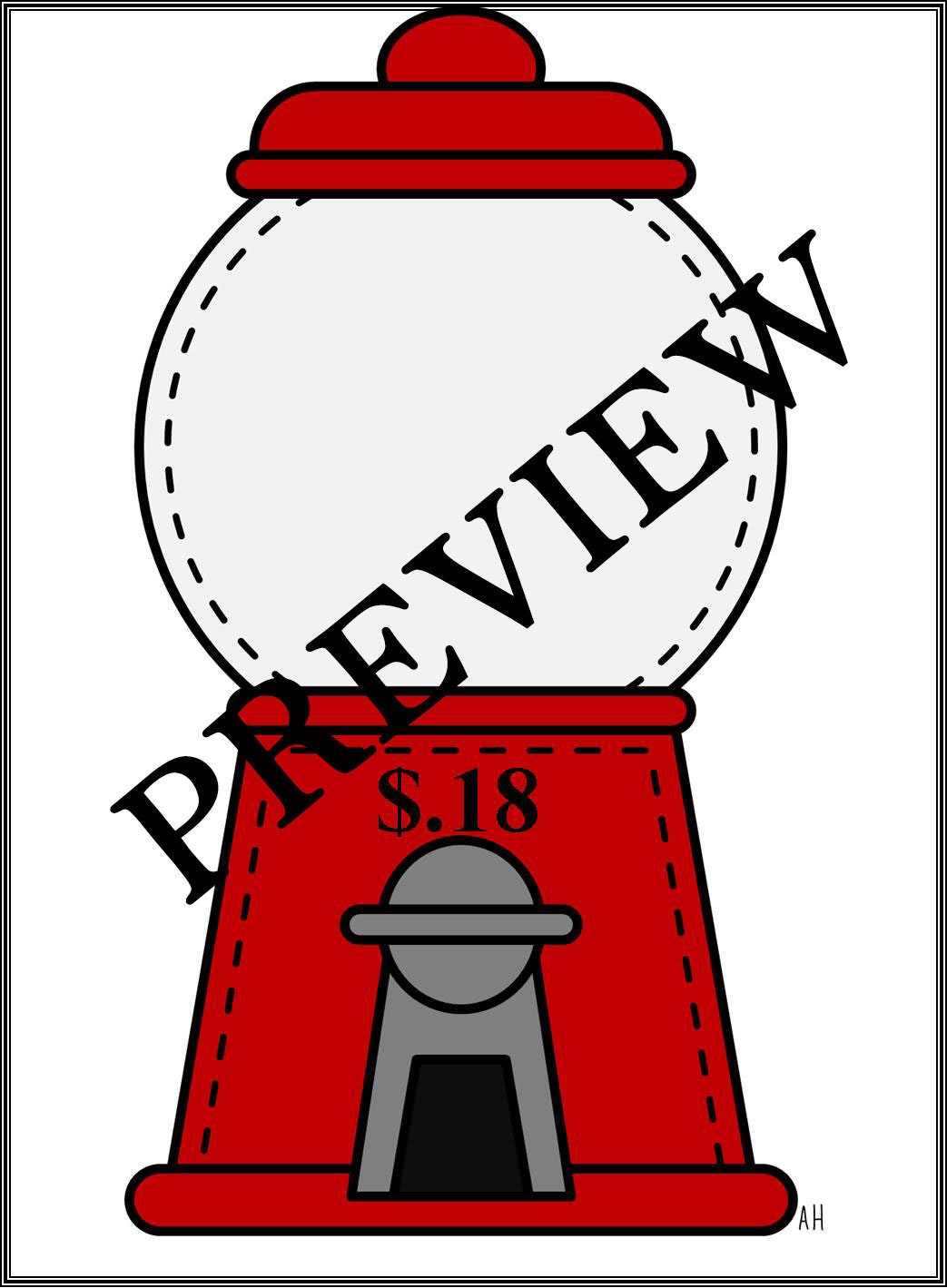 Gumball Machine Counting Coins Money Math Game Printable Money Skills ...