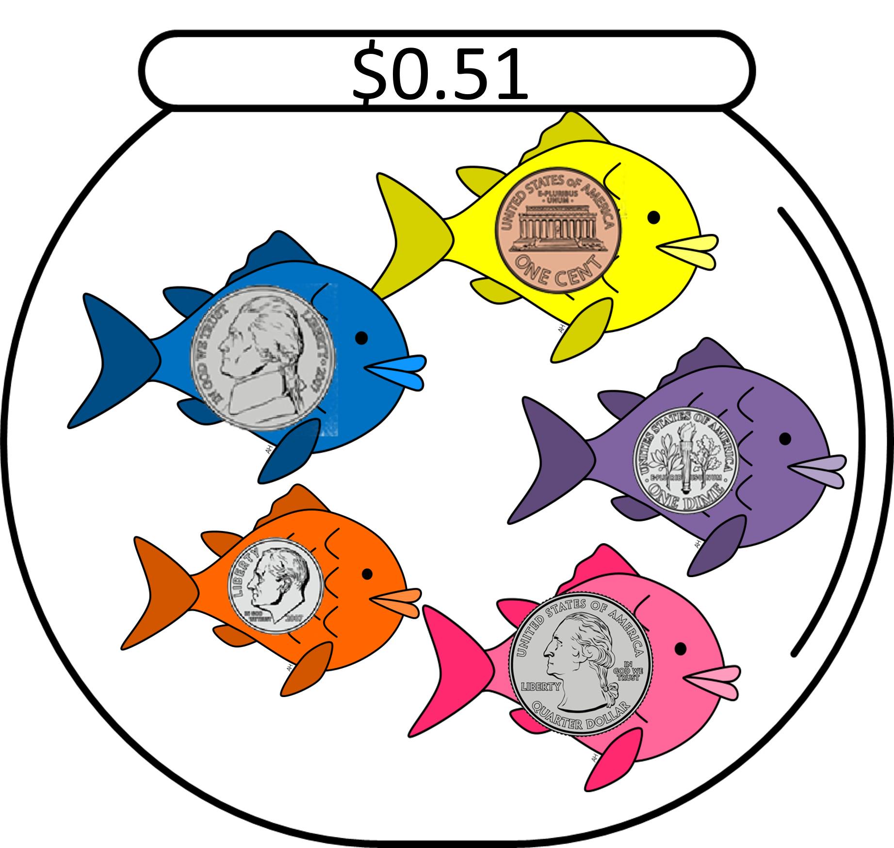 Fish Bowl Counting Coins Money Game – Printable Coin Counting Activity ...