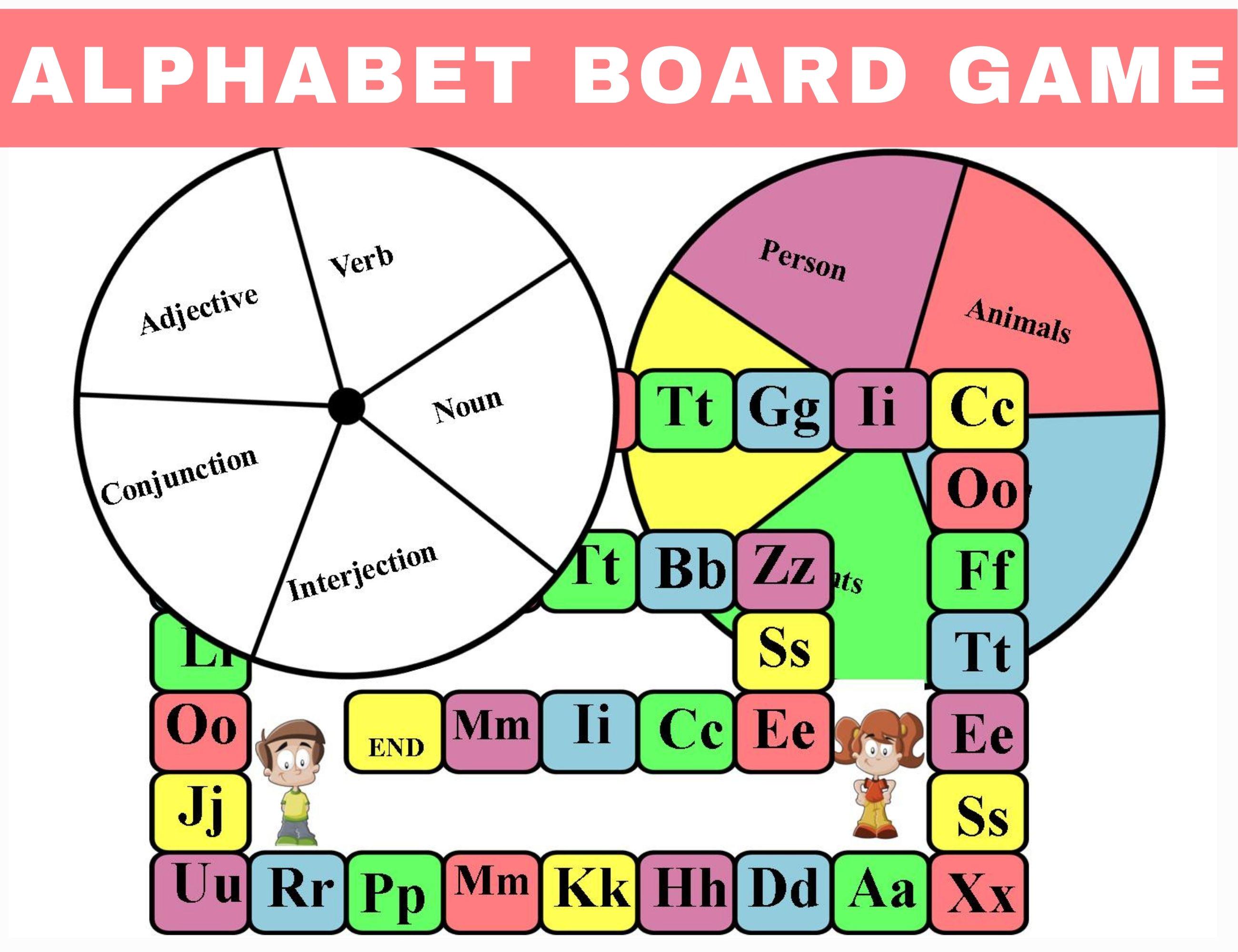 Alphabet Sentences Game – Printable Communication & Language Board Game ...