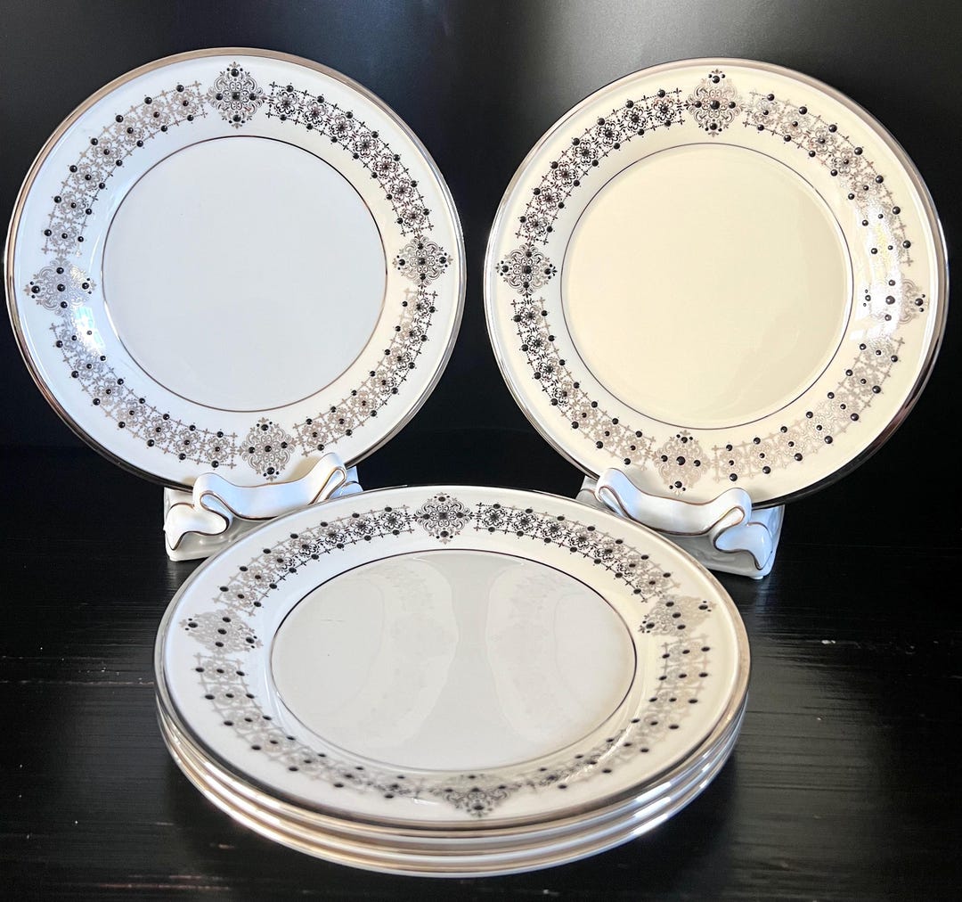 5 Lenox Solitaire Accent Luncheon Plates - Etsy