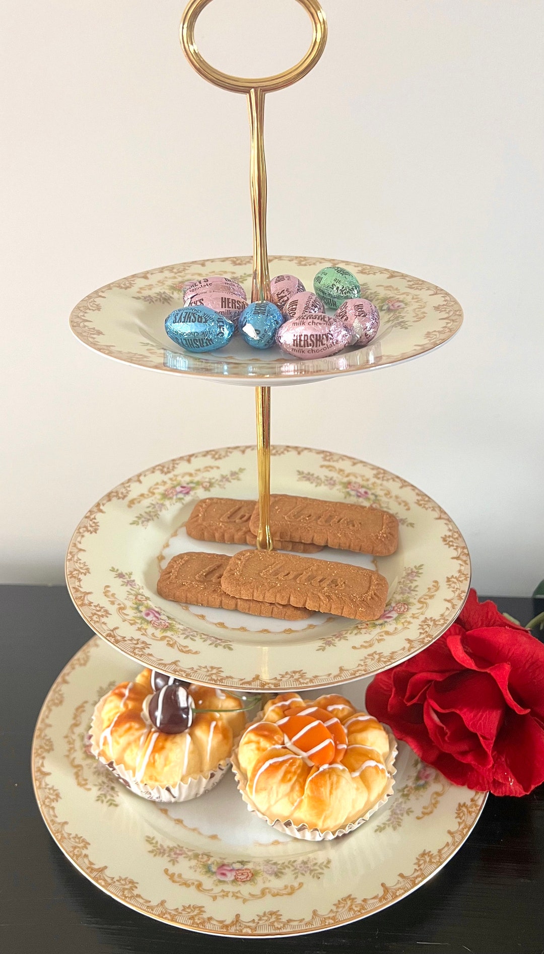 3 Tier Cake Stand by JYOTO Occupied Japan for Afternoon Tea (vintage ...