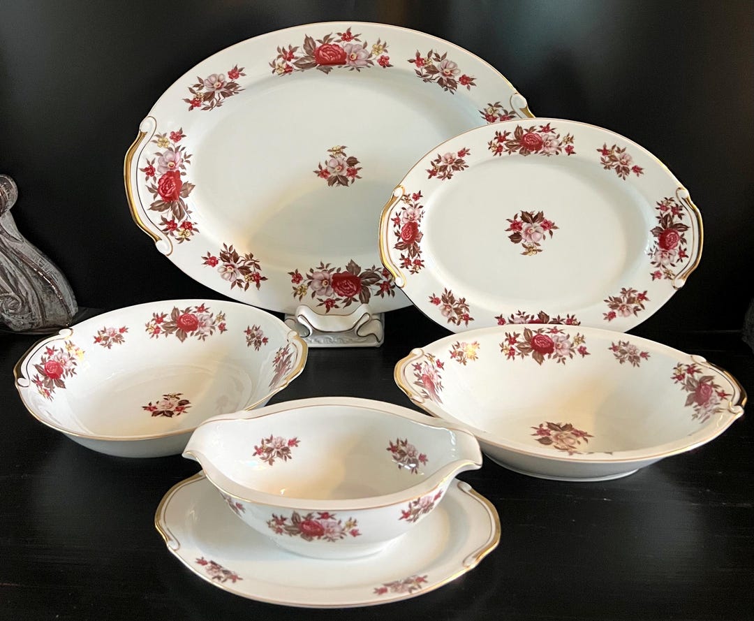 5-piece Hostess Set by Regal Japan in Rosedale Pattern - Etsy