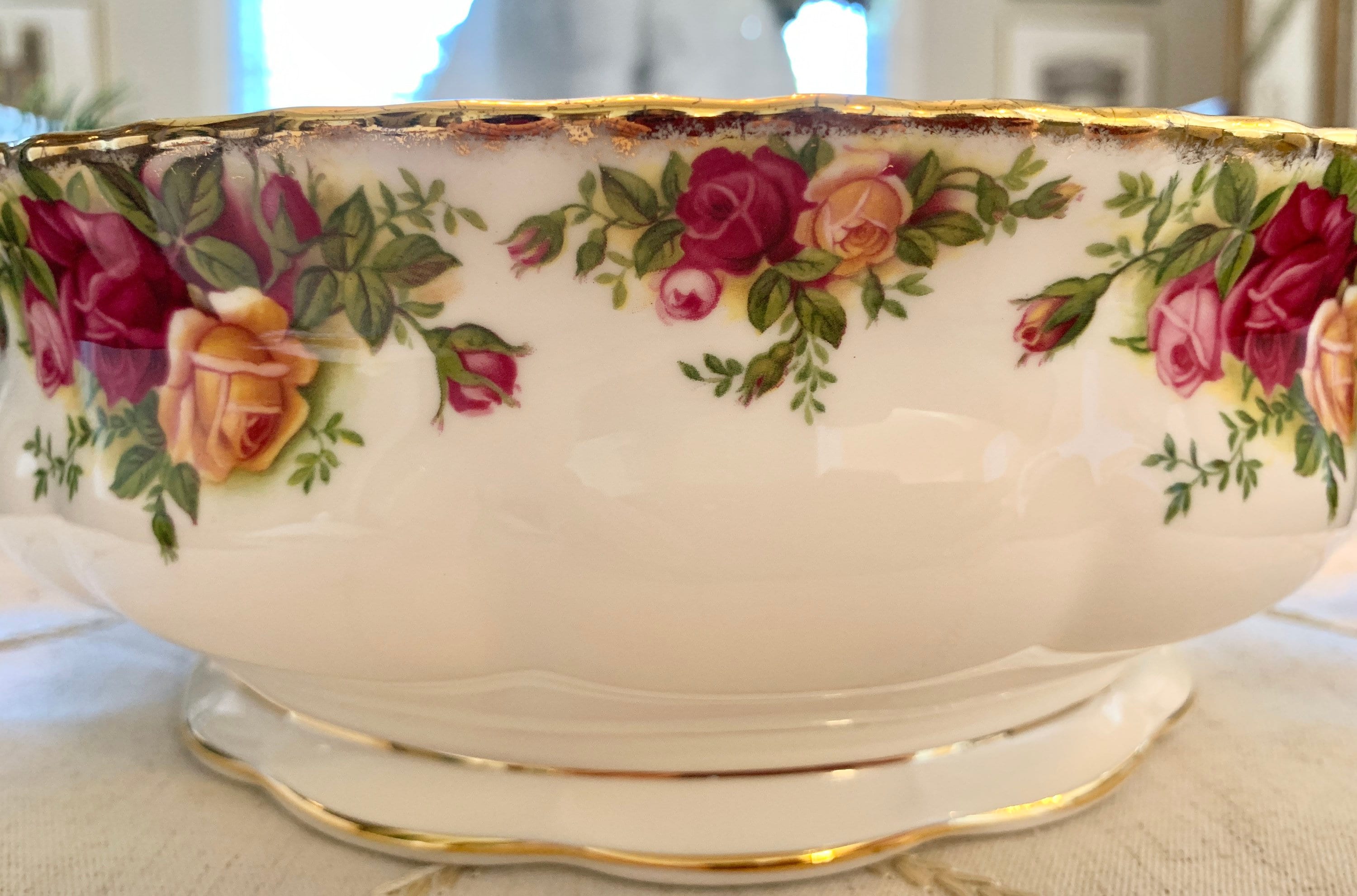 Royal Alberts Old Country Roses Vegetable Lidded Bowl/tureen | Etsy