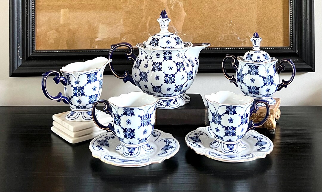Vintage Bombay 7-piece Tea Set - Etsy