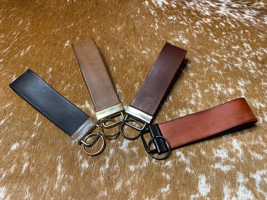 Plain Mini Lanyard - Handmade Keychain, Key Fob, Leather - Etsy
