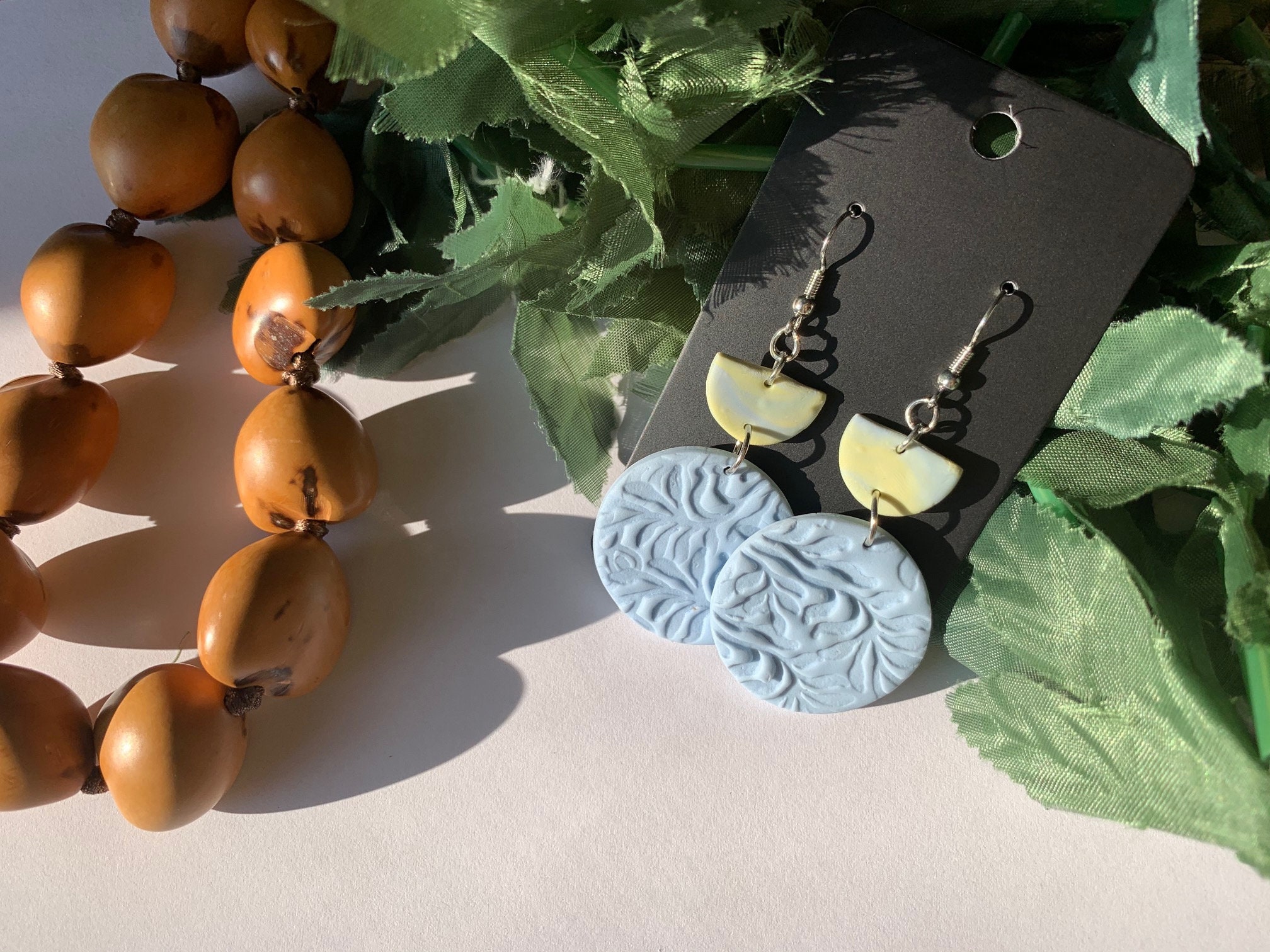 Pendientes de arcilla azul sentimiento pendientes de arcilla de ...