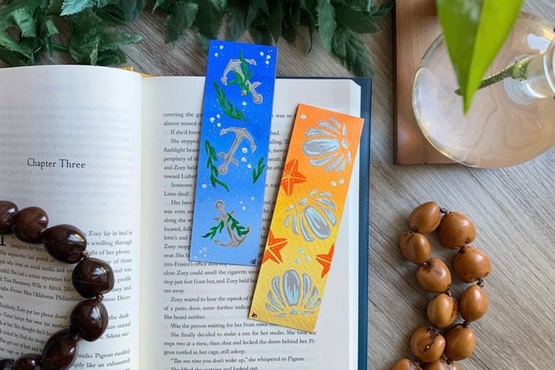 Seashell Bookmarks - Ocean Bookmarks - Handmade Bookmarks - Bookmark ...