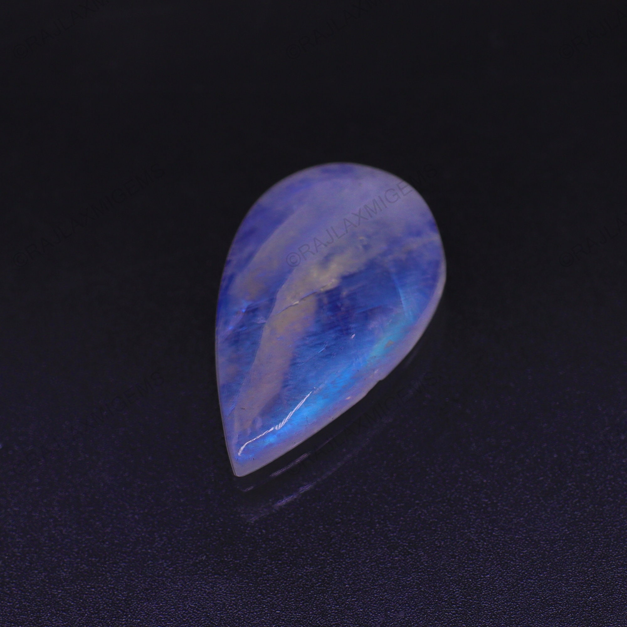 Rainbow Moonstone Pear Shape Cabochon Moonstone Gemstone - Etsy UK