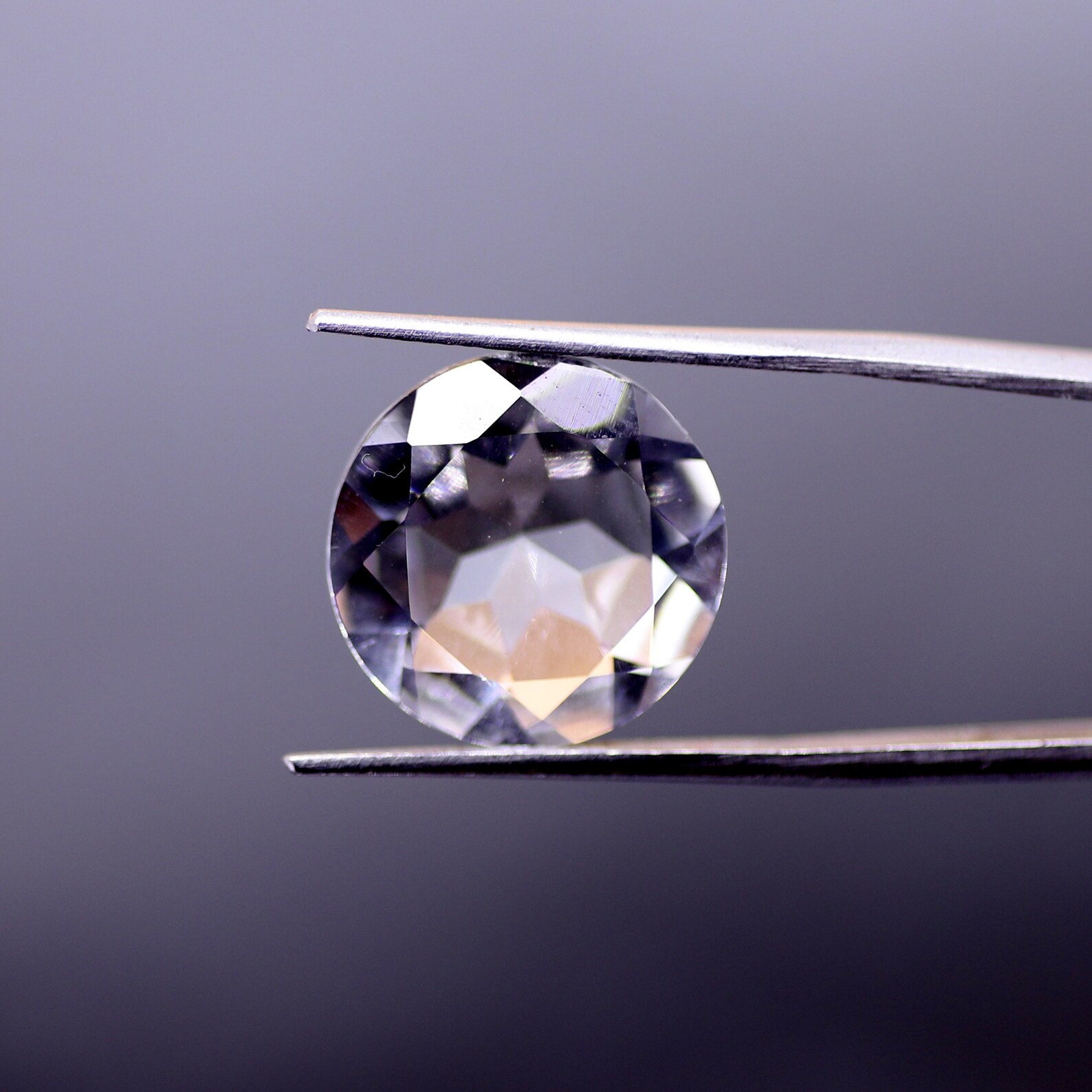 Crystal Quartz Round Faceted Crystal Clear Quartz Faceted - Etsy