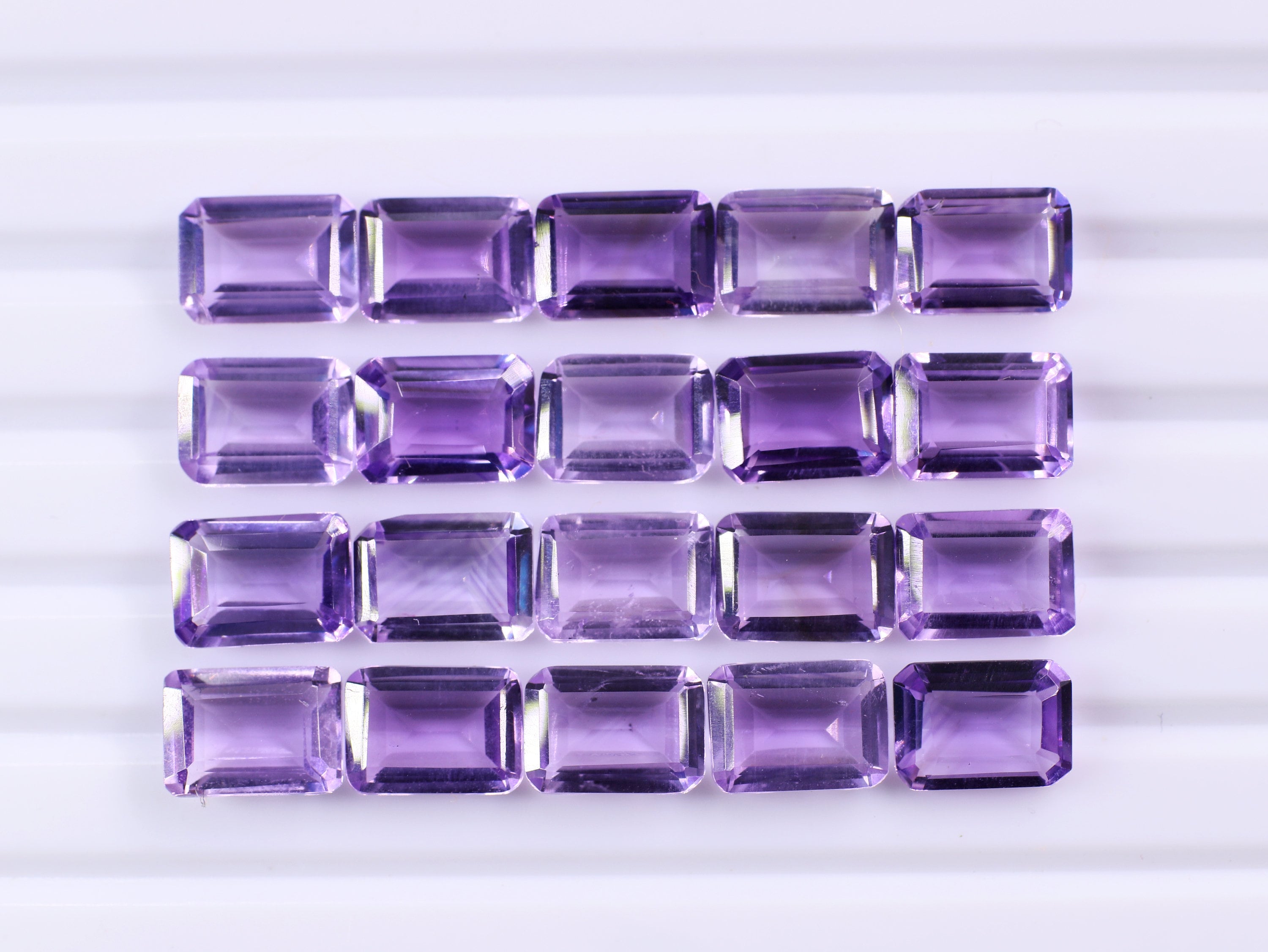 Natural Amethyst Step Cut Octagon Shape Loose Gemstone Purple - Etsy