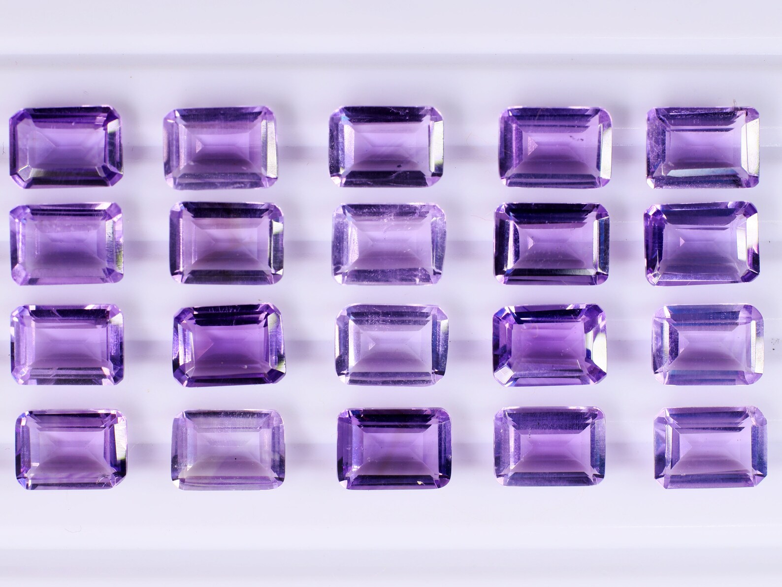 Natural Amethyst Step Cut Octagon Shape Loose Gemstone Purple | Etsy