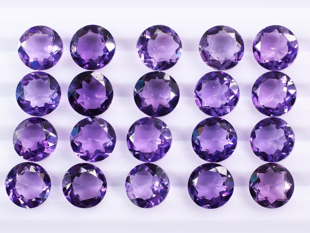 Natural Amethyst Gemstone Amethyst Round Calibrated - Etsy