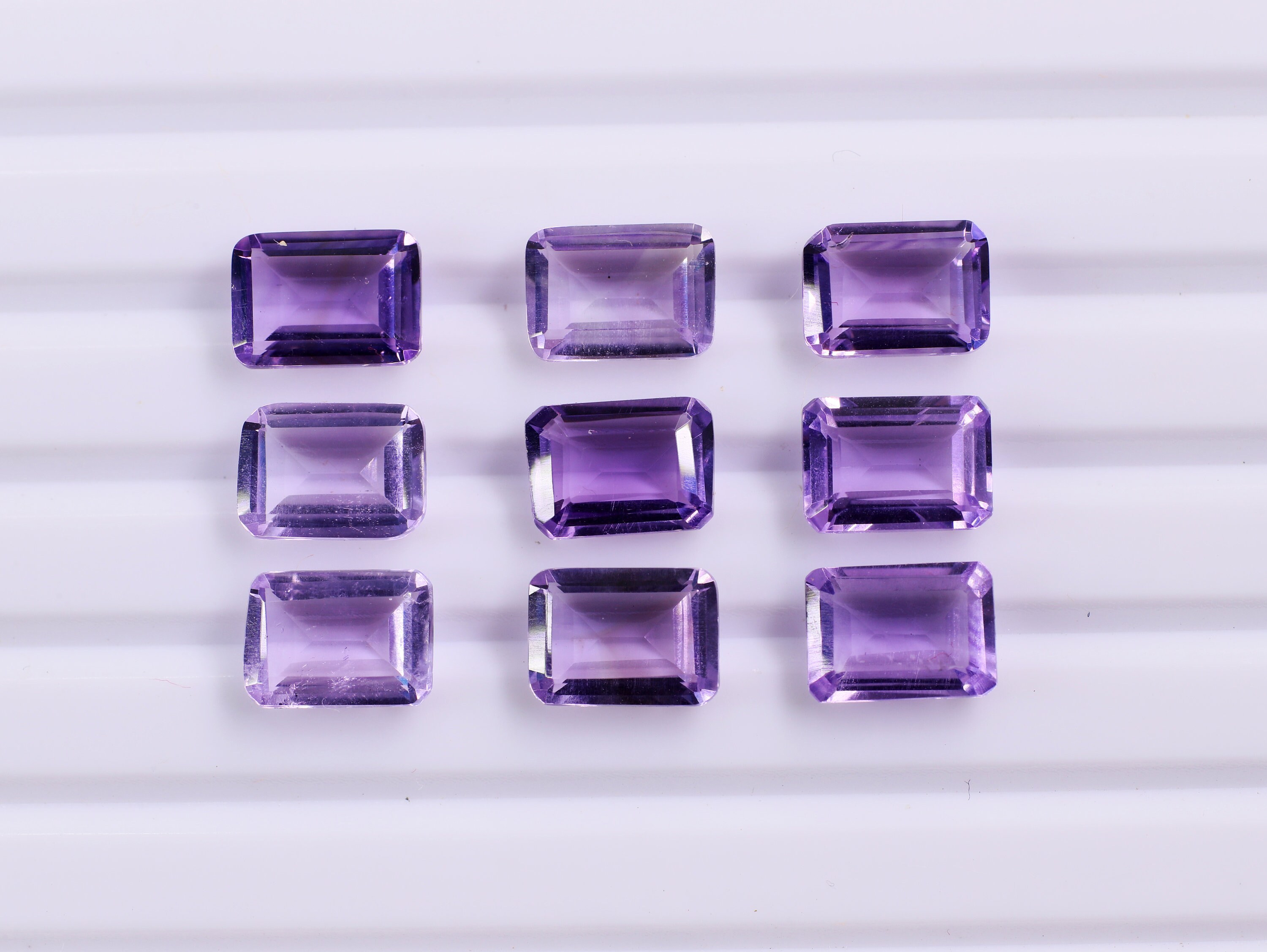 Natural Amethyst Step Cut Octagon Shape Loose Gemstone Purple - Etsy