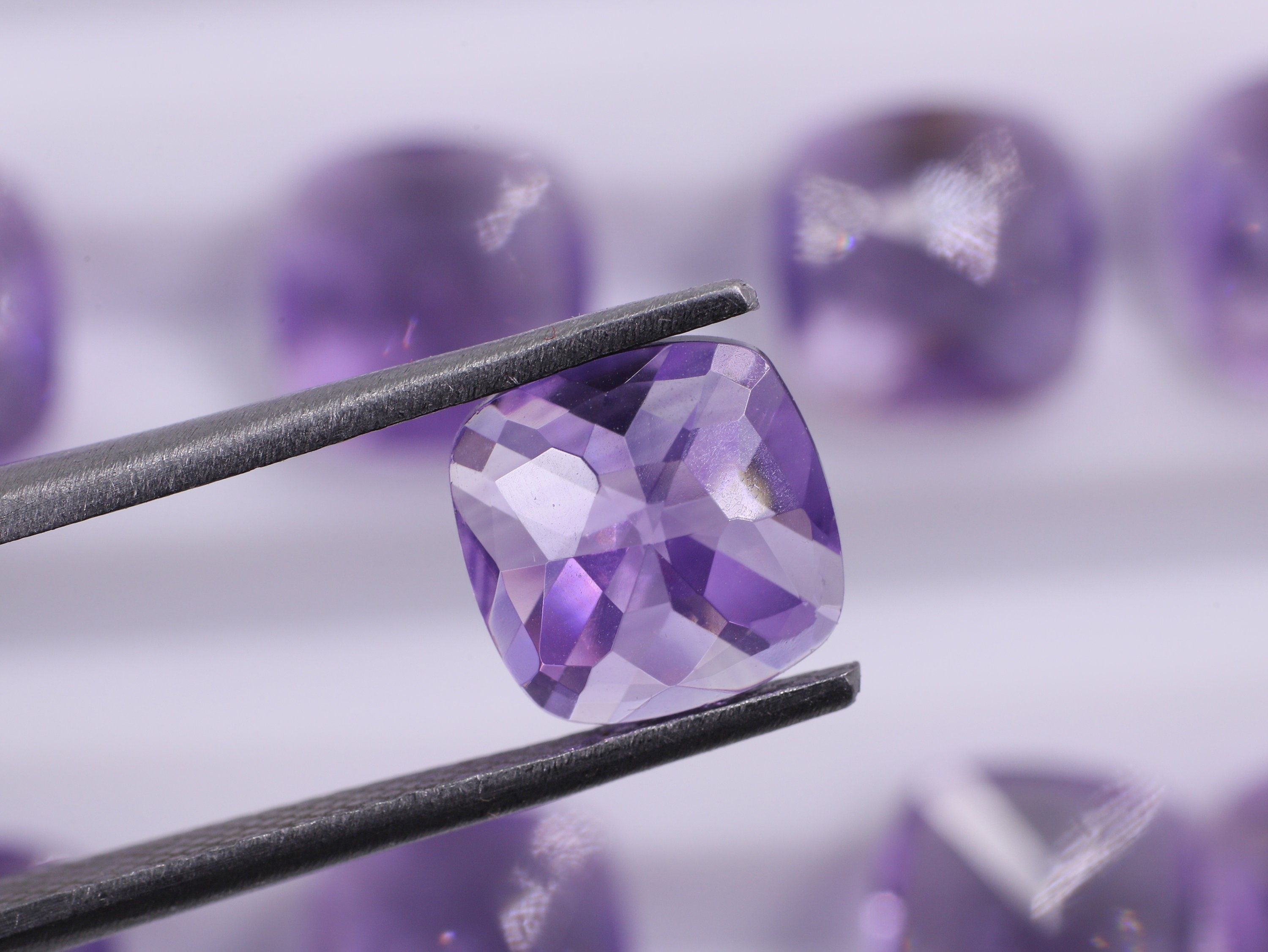 Natural Amethyst Rose Cut Diamond Cut Cushion Amethyst - Etsy