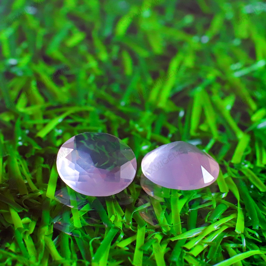 Natural Rose Quartz Pink Stone Round Faceted Making for Jewelry - Etsy