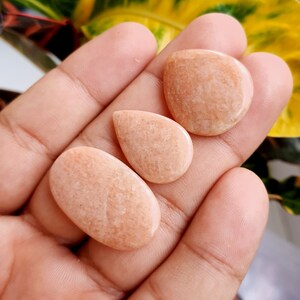 Natural Peach Amazonite Cabochon flashy orange amazonite | Etsy