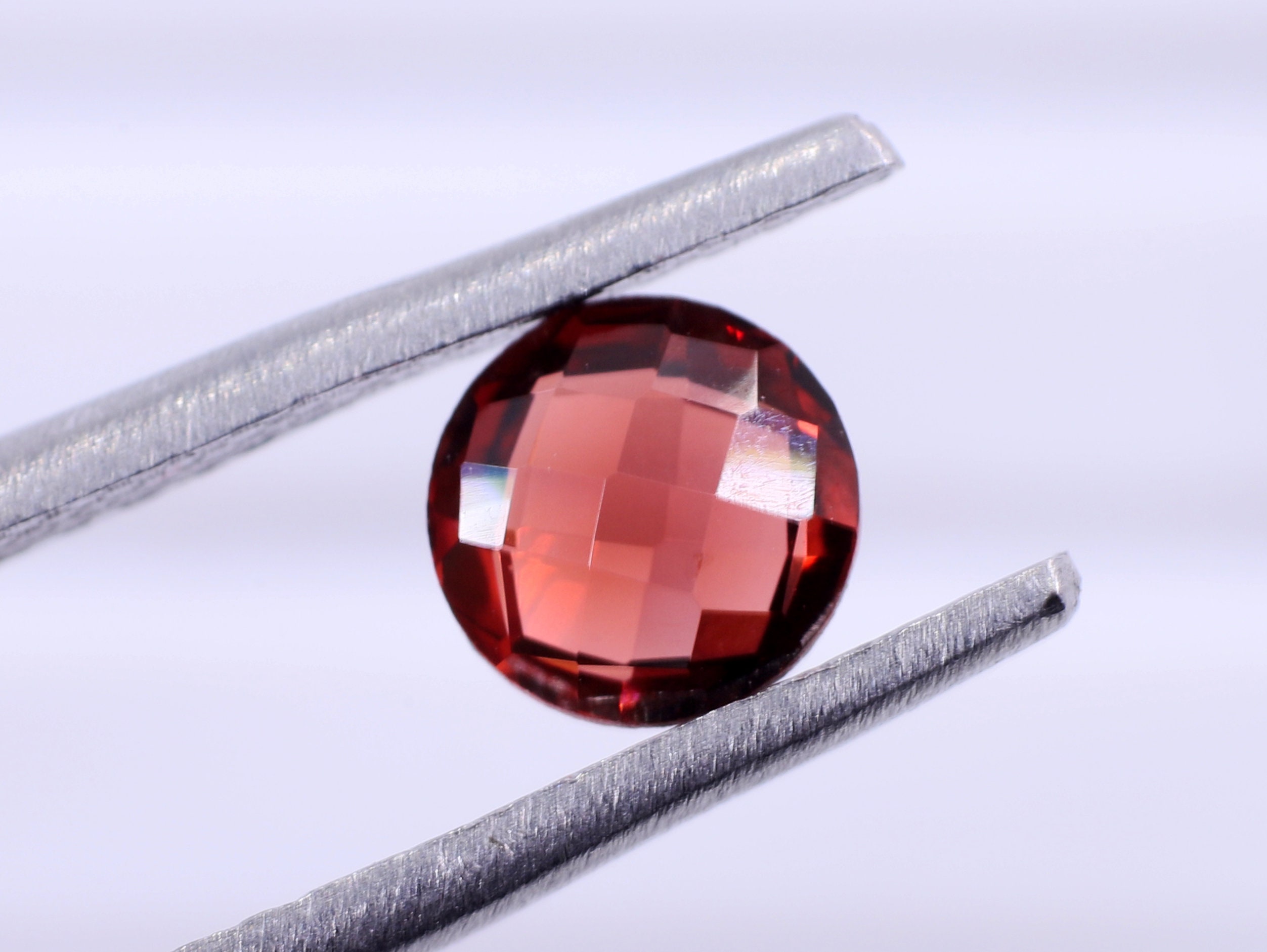 Natural Red Garnet Round Checker Briolette Faceted Cut - Etsy