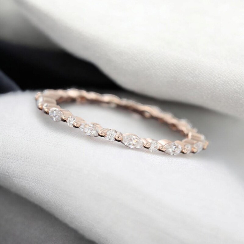 Rose Gold Wedding Band Women - Etsy