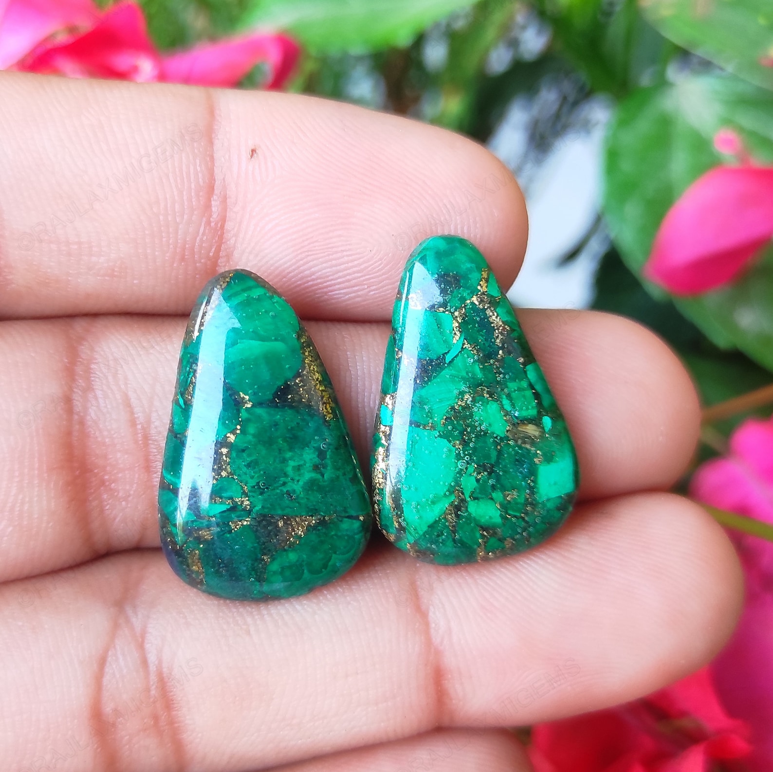 Copper Malachite Cabochon Copper Malachite Gemstone for - Etsy UK