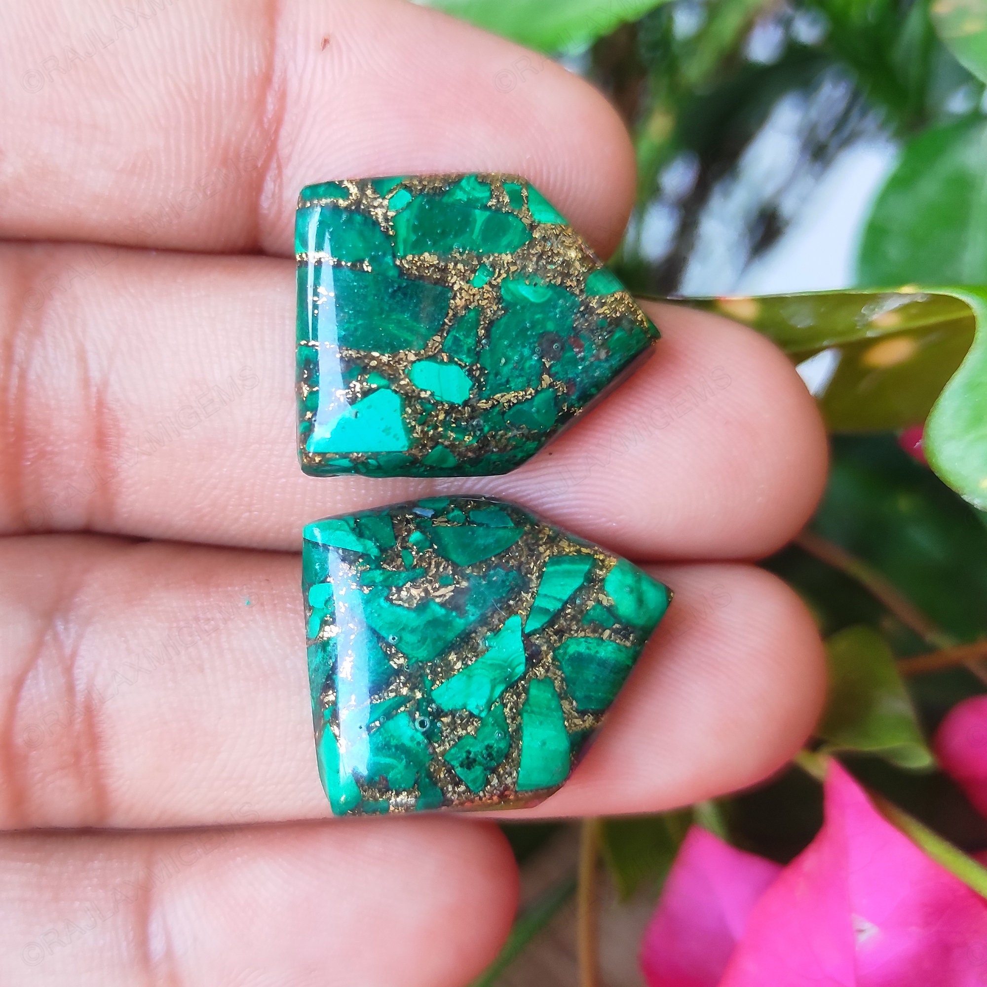 Copper Malachite Cabochon Copper Malachite Gemstone for - Etsy UK