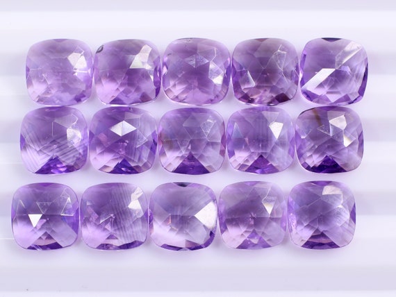 Natural Amethyst Rose Cut Diamond Cut Cushion Amethyst - Etsy