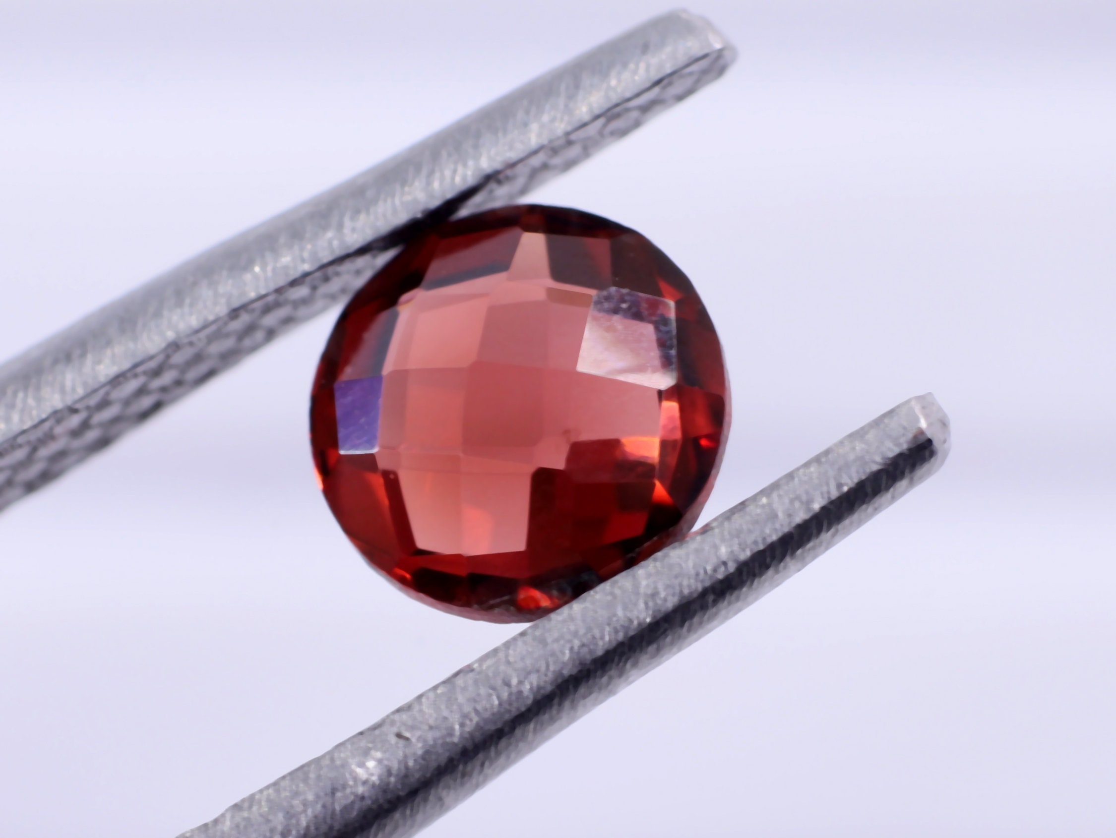 Natural Red Garnet Round Checker Briolette Faceted Cut - Etsy