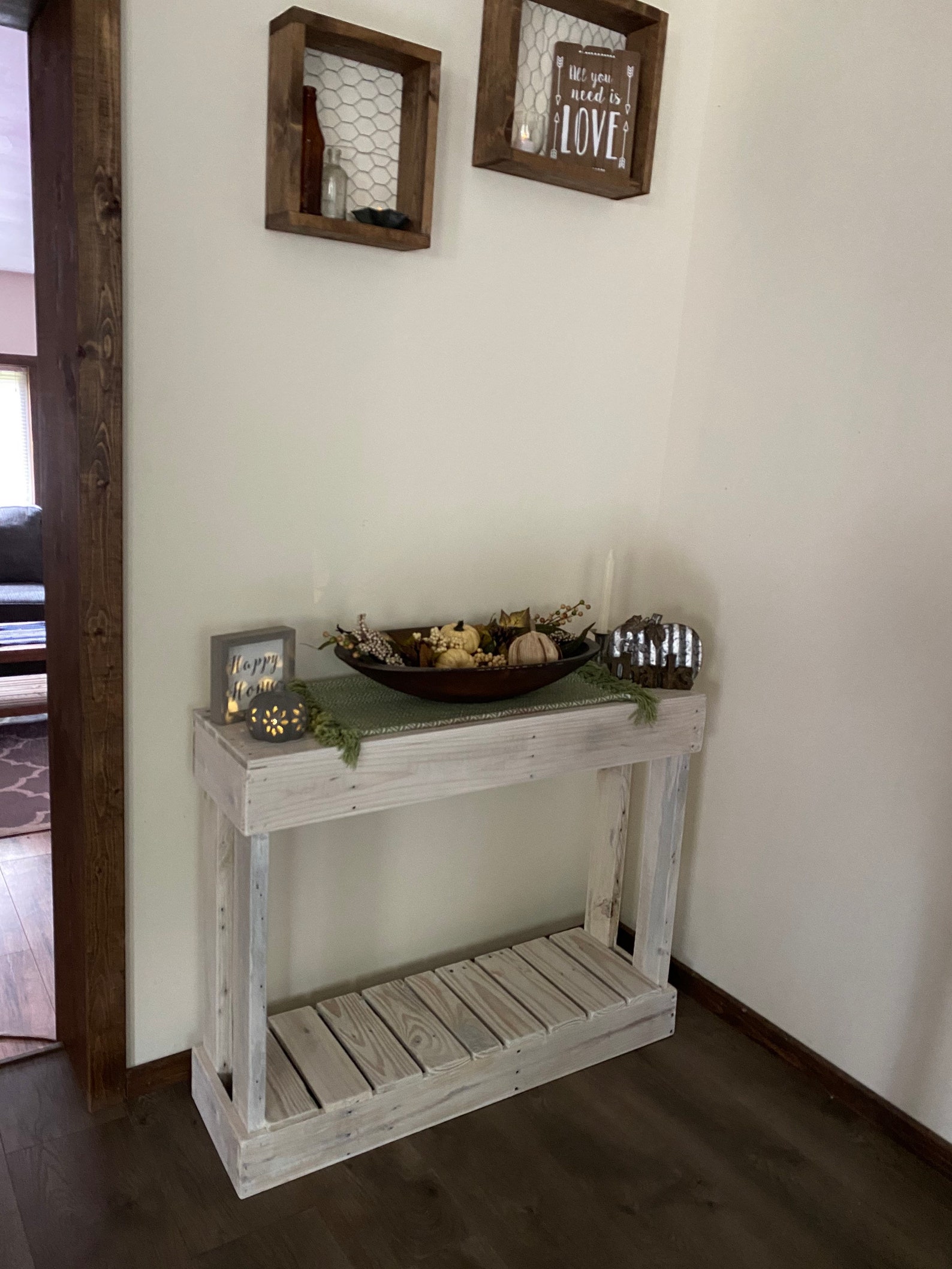 Reclaimed Wood Console Table - Etsy