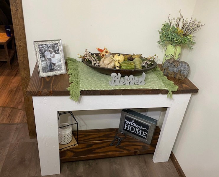 White Combo Console Table - Etsy