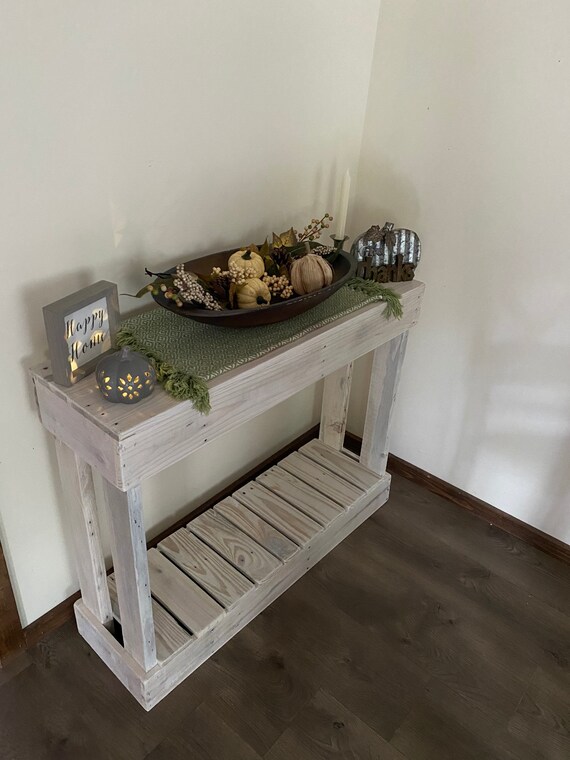 Reclaimed Wood Console Table - Etsy