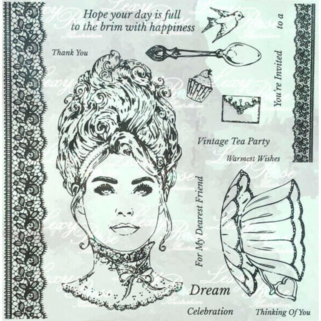 Marietta (marie Antoinette Inspired) Craft Silicone Stamp Set Ladies ...