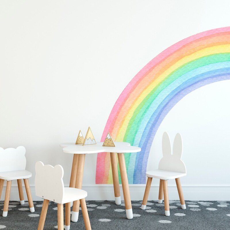 Rainbow Wall Decal - Etsy