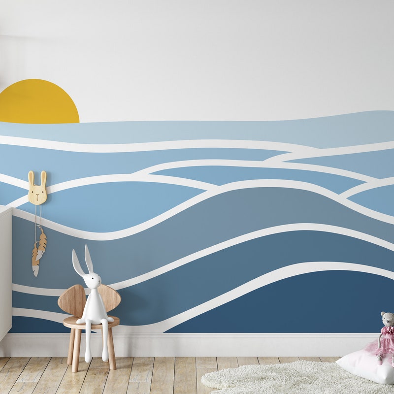 Ocean Wave Mural - Etsy