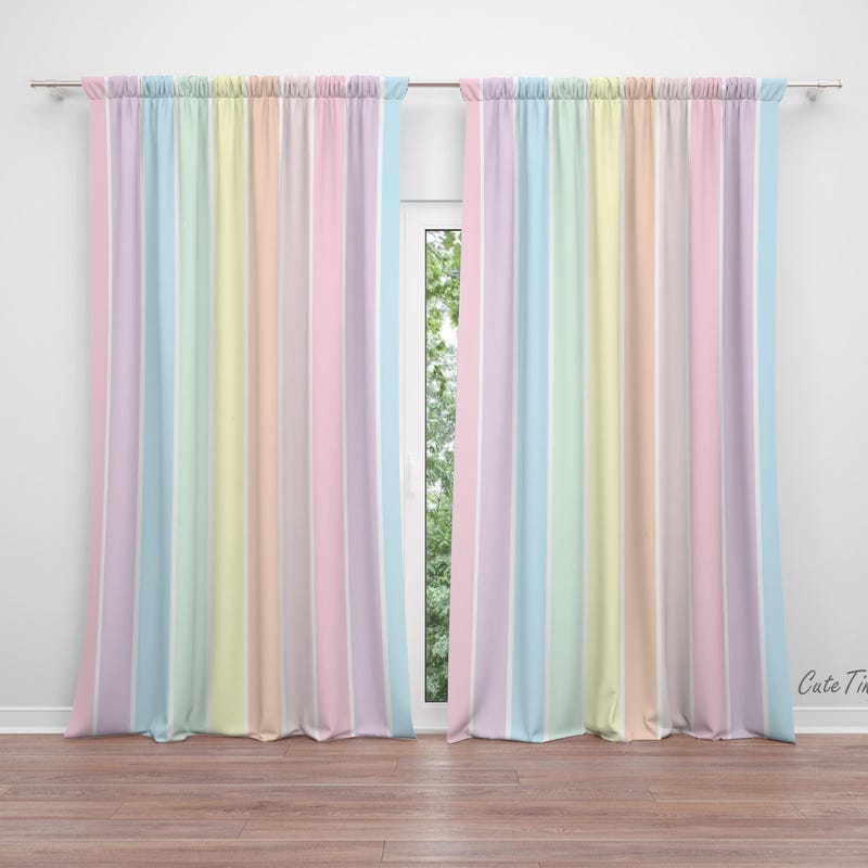 Pastel Curtains - Etsy