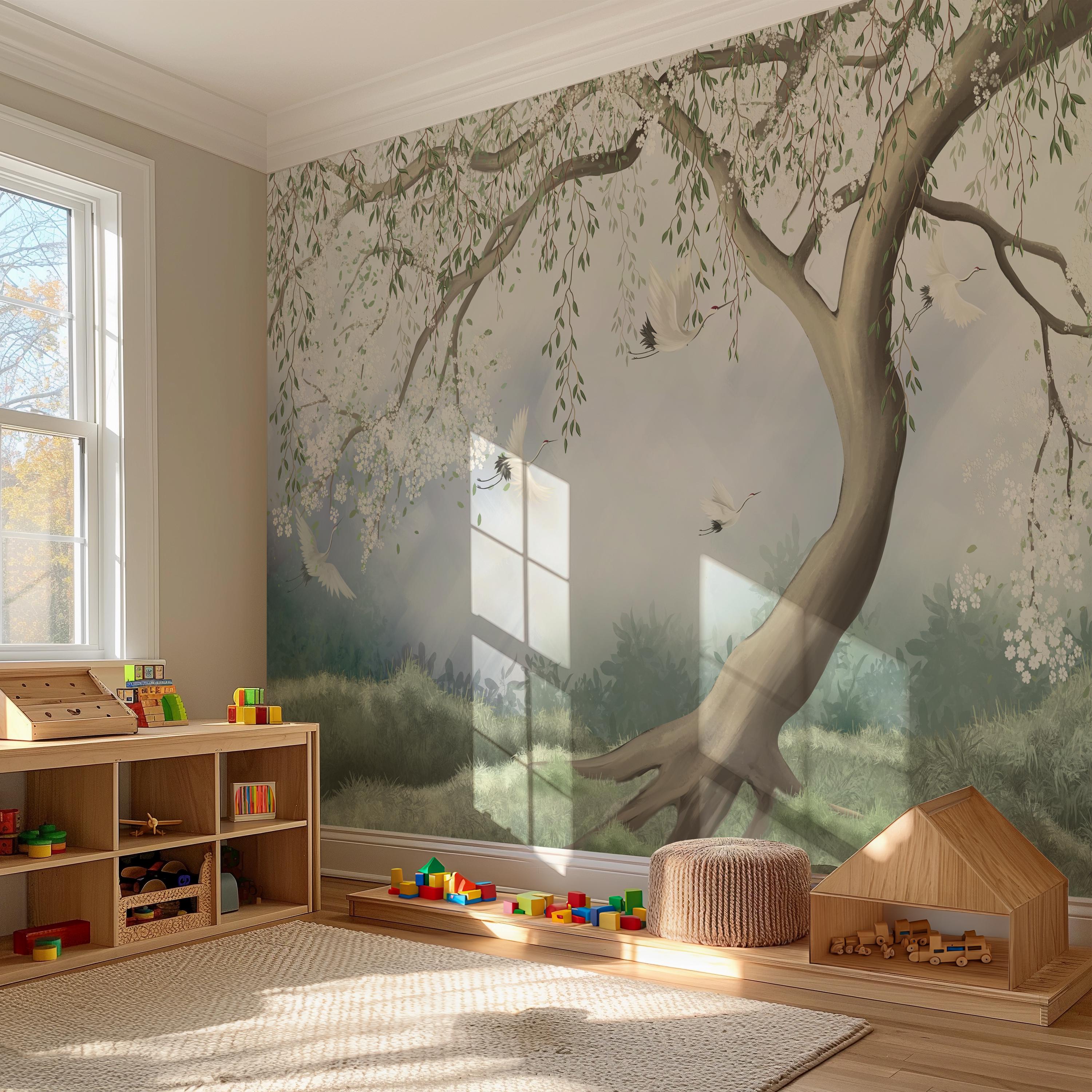 Willow Tree Branch Peel and Stick Wallpaper Nursery Wall Mural - Etsy