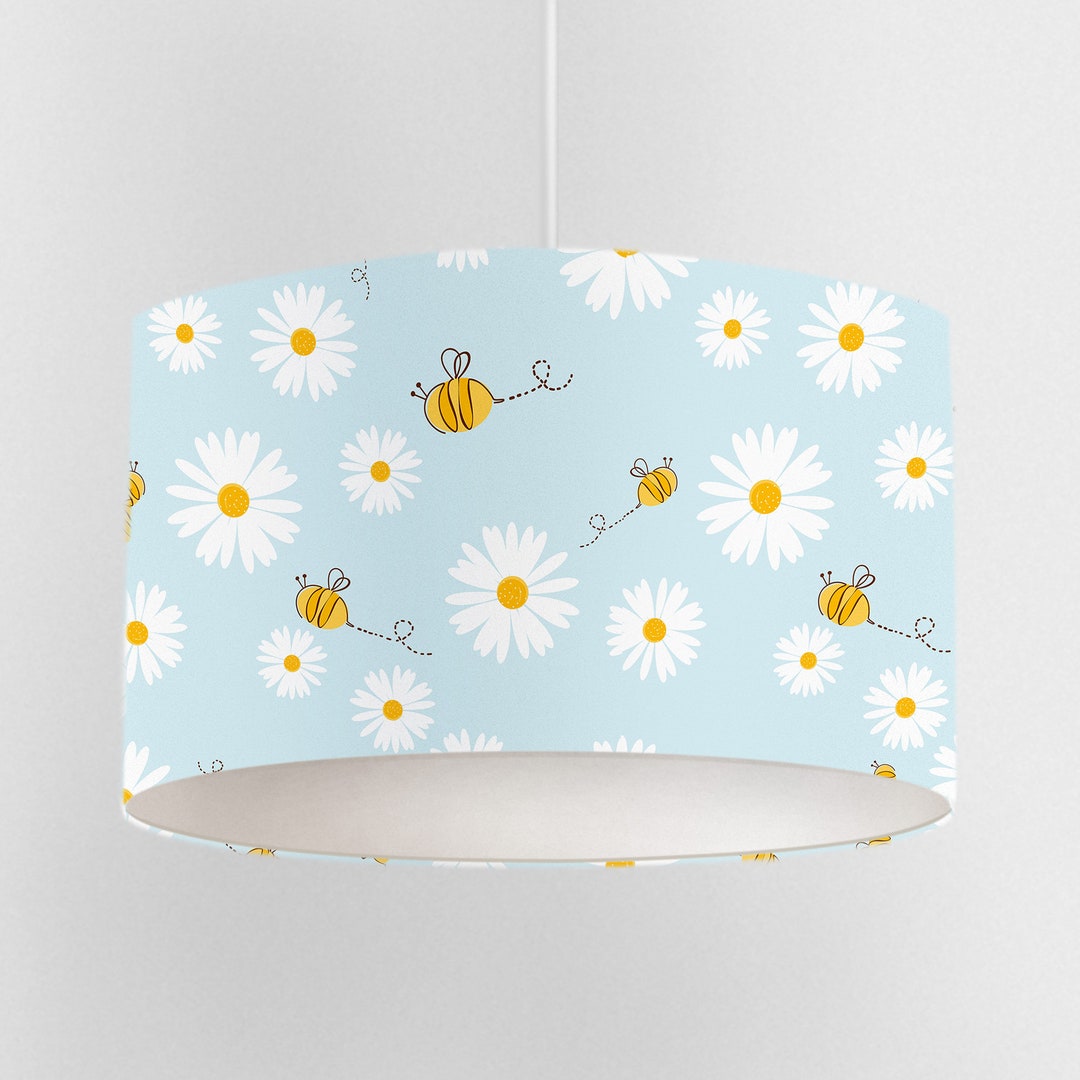 Daisy Lampshade, Nursery Ceiling Lampshade, Kids Room Lampshade, Drum ...