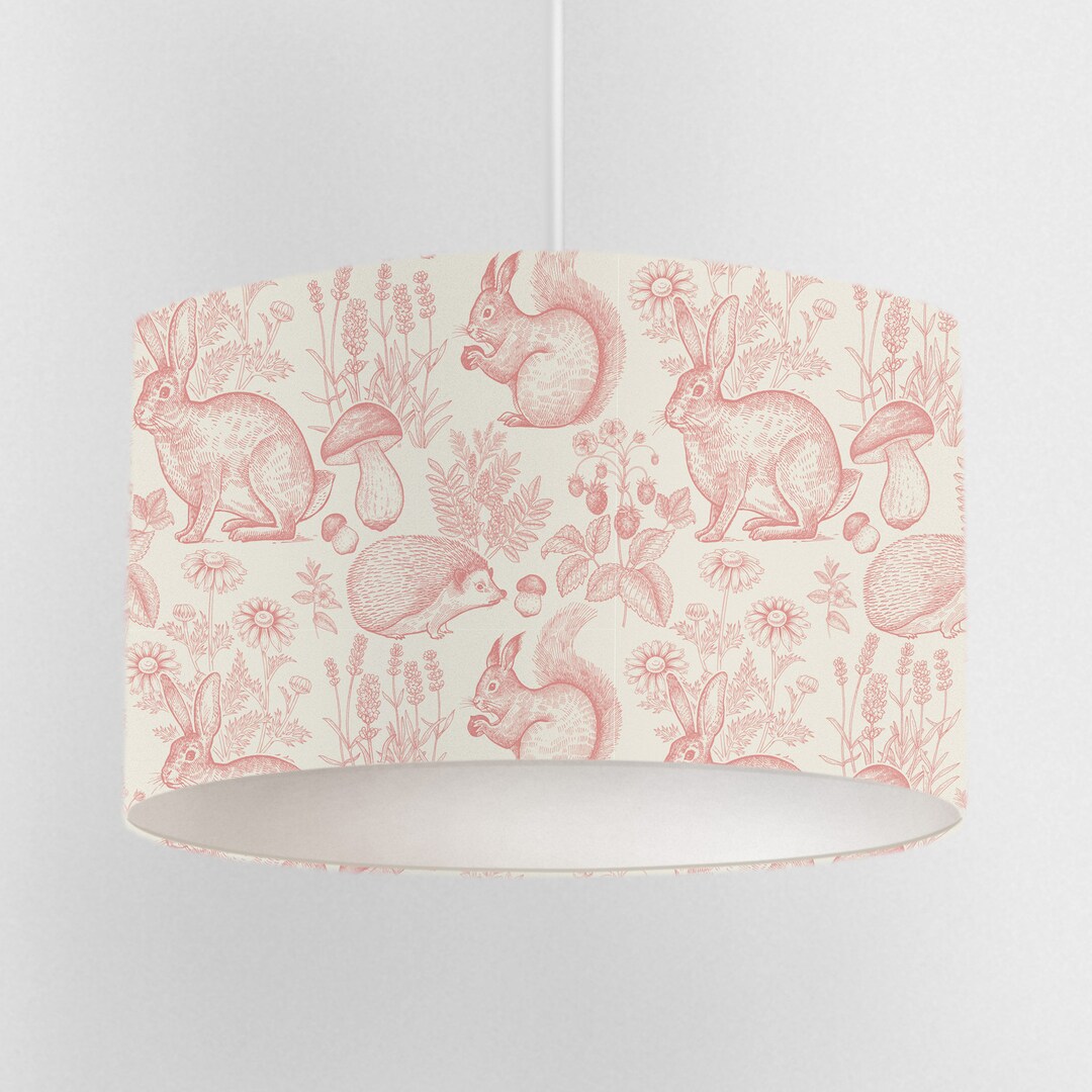 Cute Woodland Animals Lampshade, Nursery Ceiling Lampshade, Kids Room ...