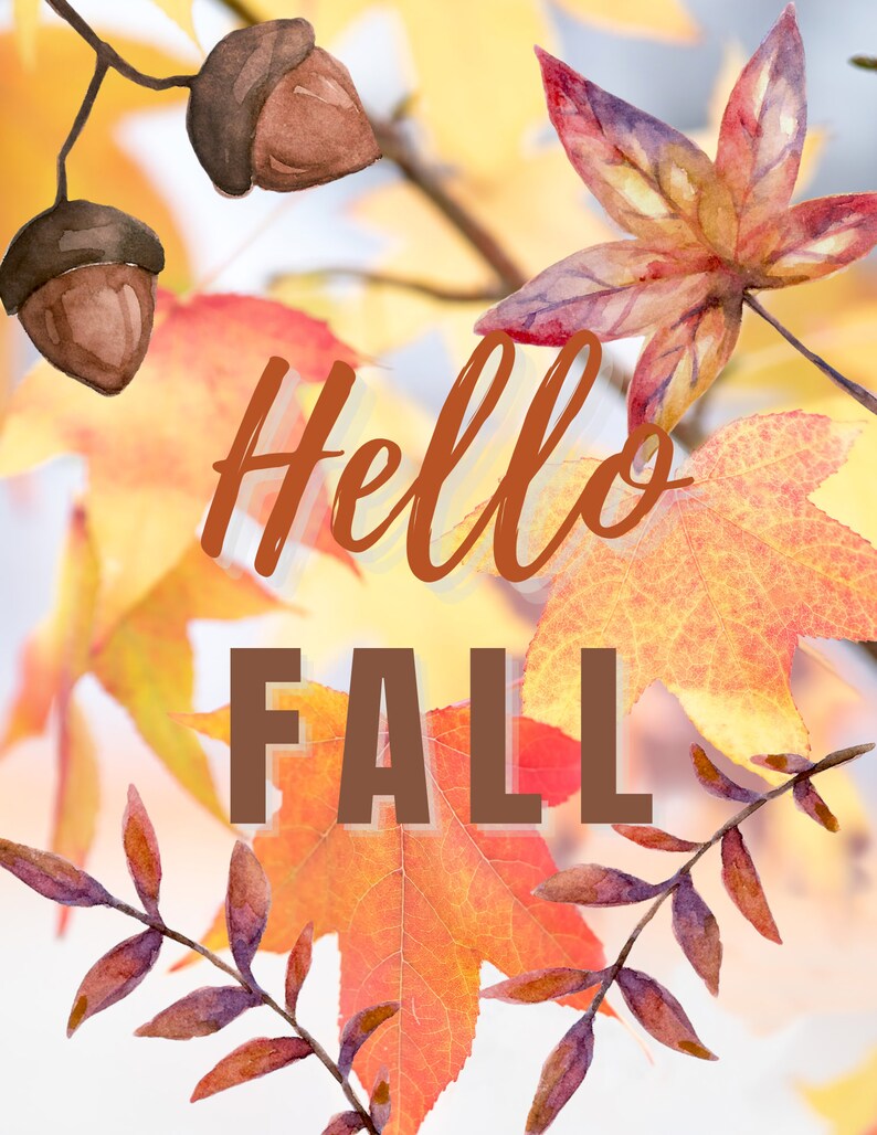 Hello Fall Print - Etsy