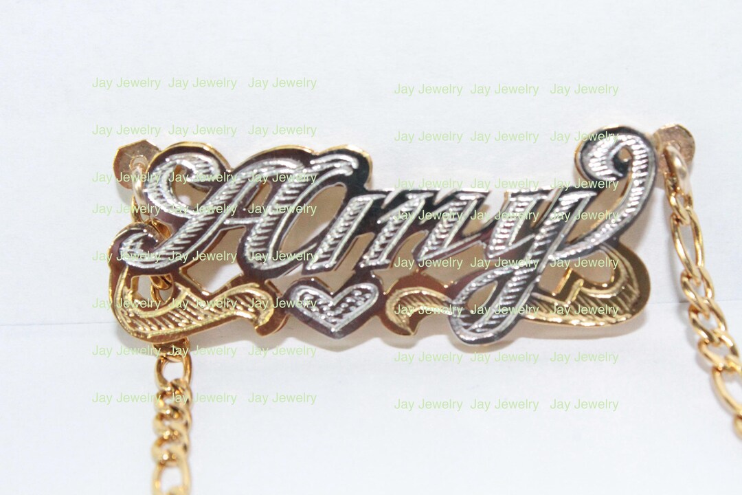 Silver Nameplate Dipped in Gold - Etsy