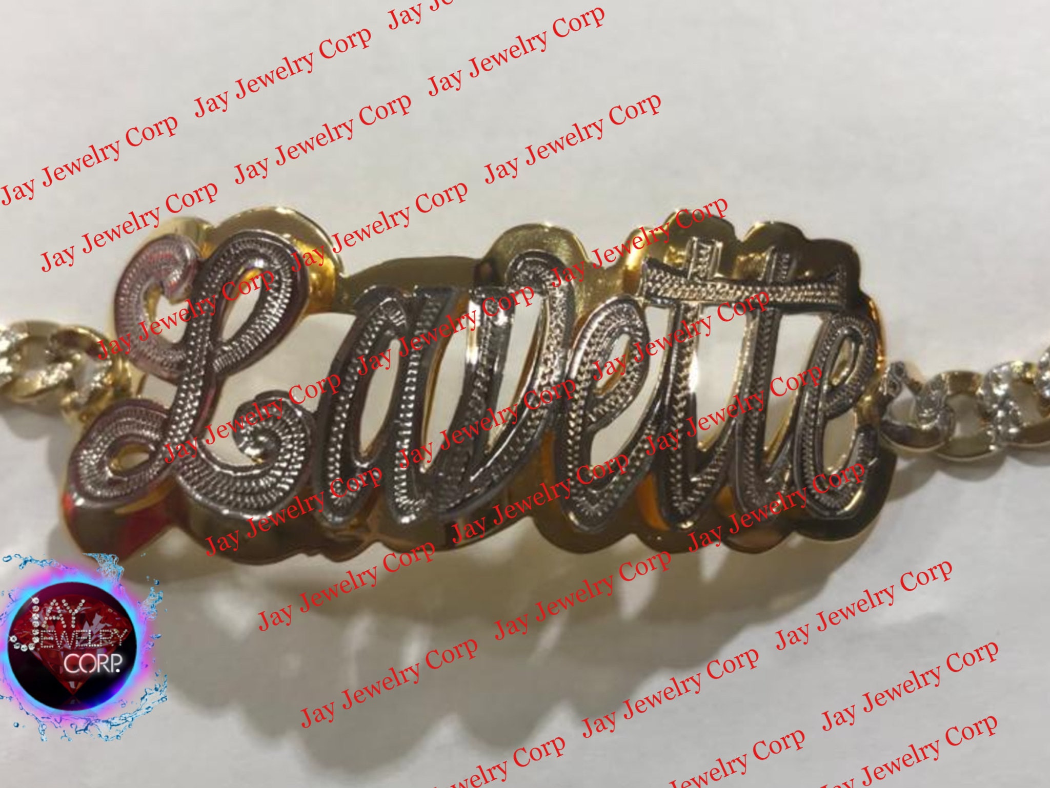 925 Silver Two Tones Double Name Plate With 14kt Gold Plated - Etsy