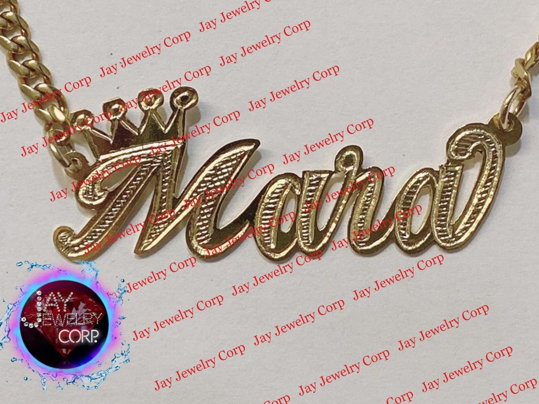 Rolex Crown Single Name Plate With 14kt Gold Plated FREE CHAIN - Etsy