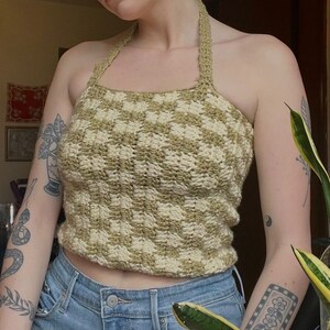 Crochet Checkerboard Top Pattern: Made-to-measure Tank (PDF Pattern) - Etsy