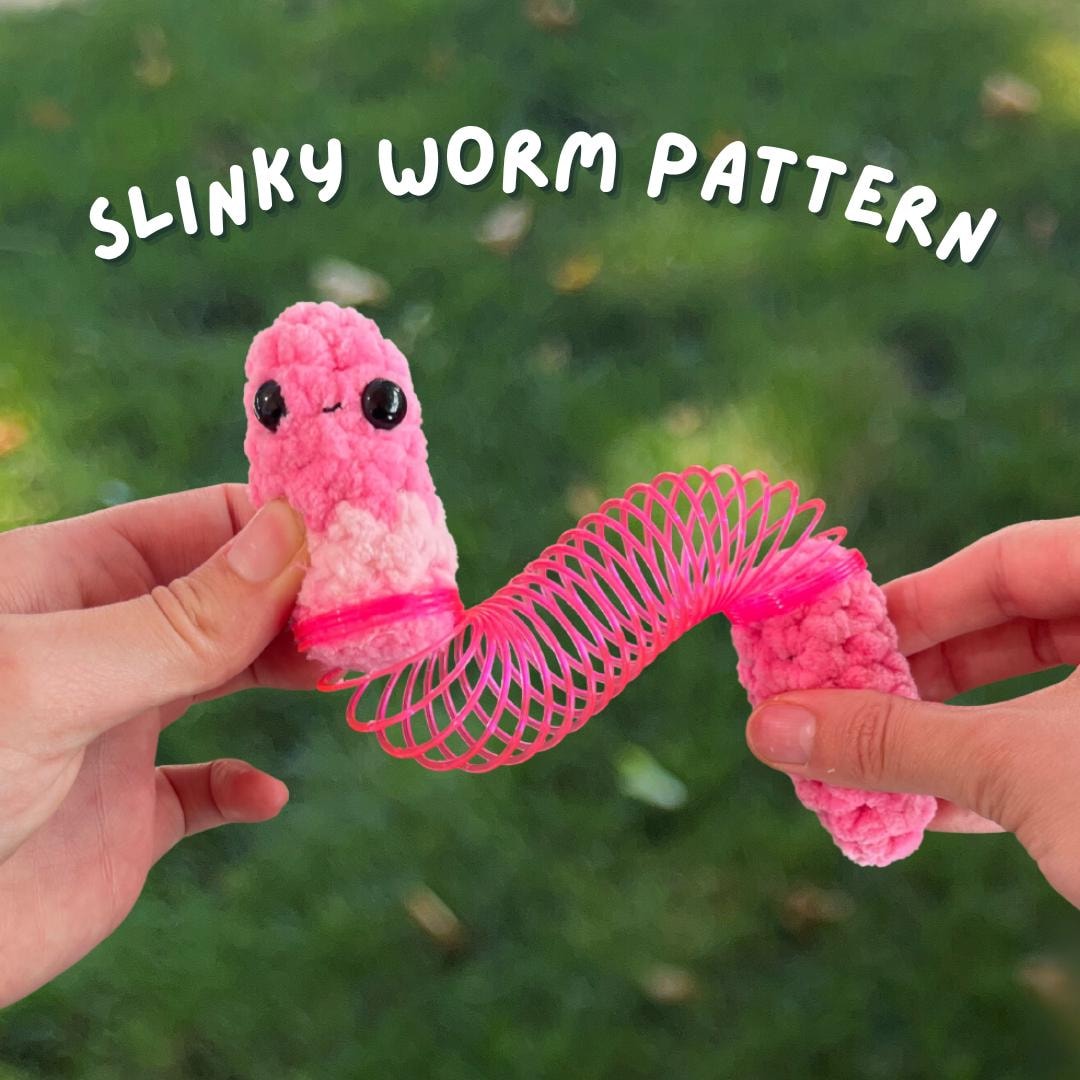 Slinky Worm PATTERN/ Crochet Fidget Toy Pattern/ Crochet Worm/ Slinky ...