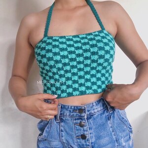 Crochet Checkerboard Top Pattern: Made-to-measure Tank (PDF Pattern) - Etsy