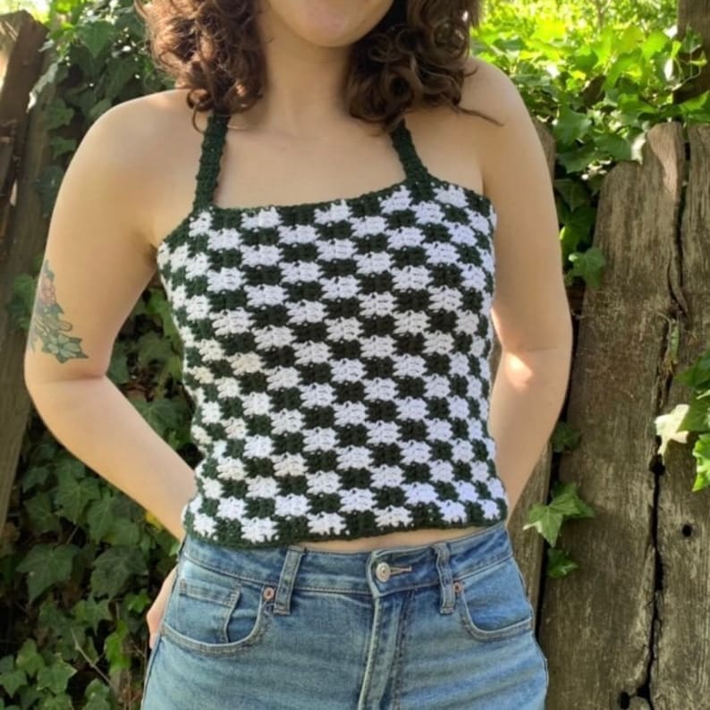 Checkerboard Top PATTERN/ Crochet Checker Top/ Crochet Tank - Etsy