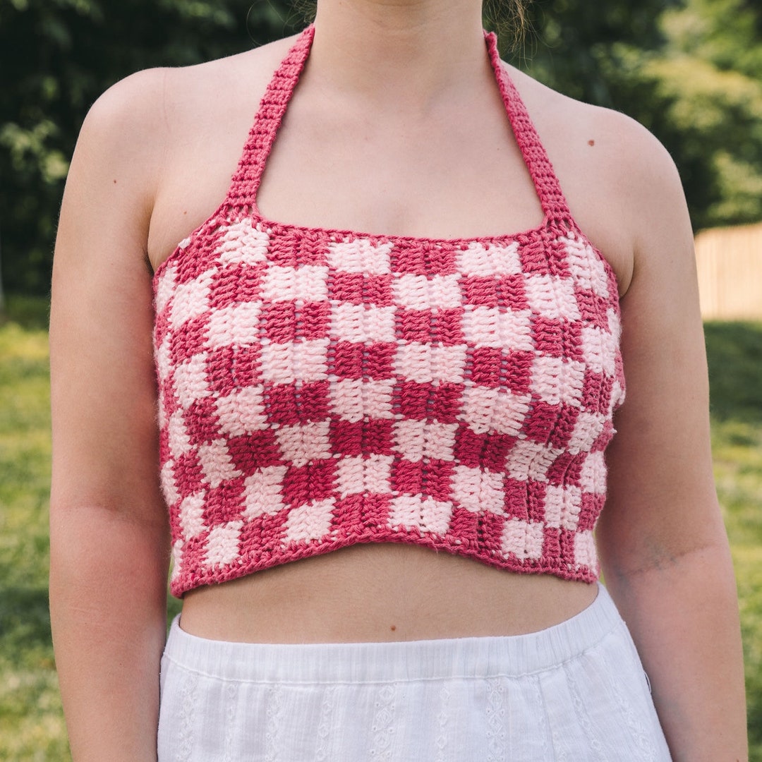 Checkerboard Top PATTERN/ Crochet Checker Top/ (Download Now) - Etsy