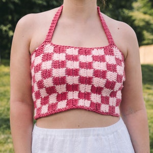 Crochet Checkerboard Top Pattern: Made-to-measure Tank (PDF Pattern) - Etsy