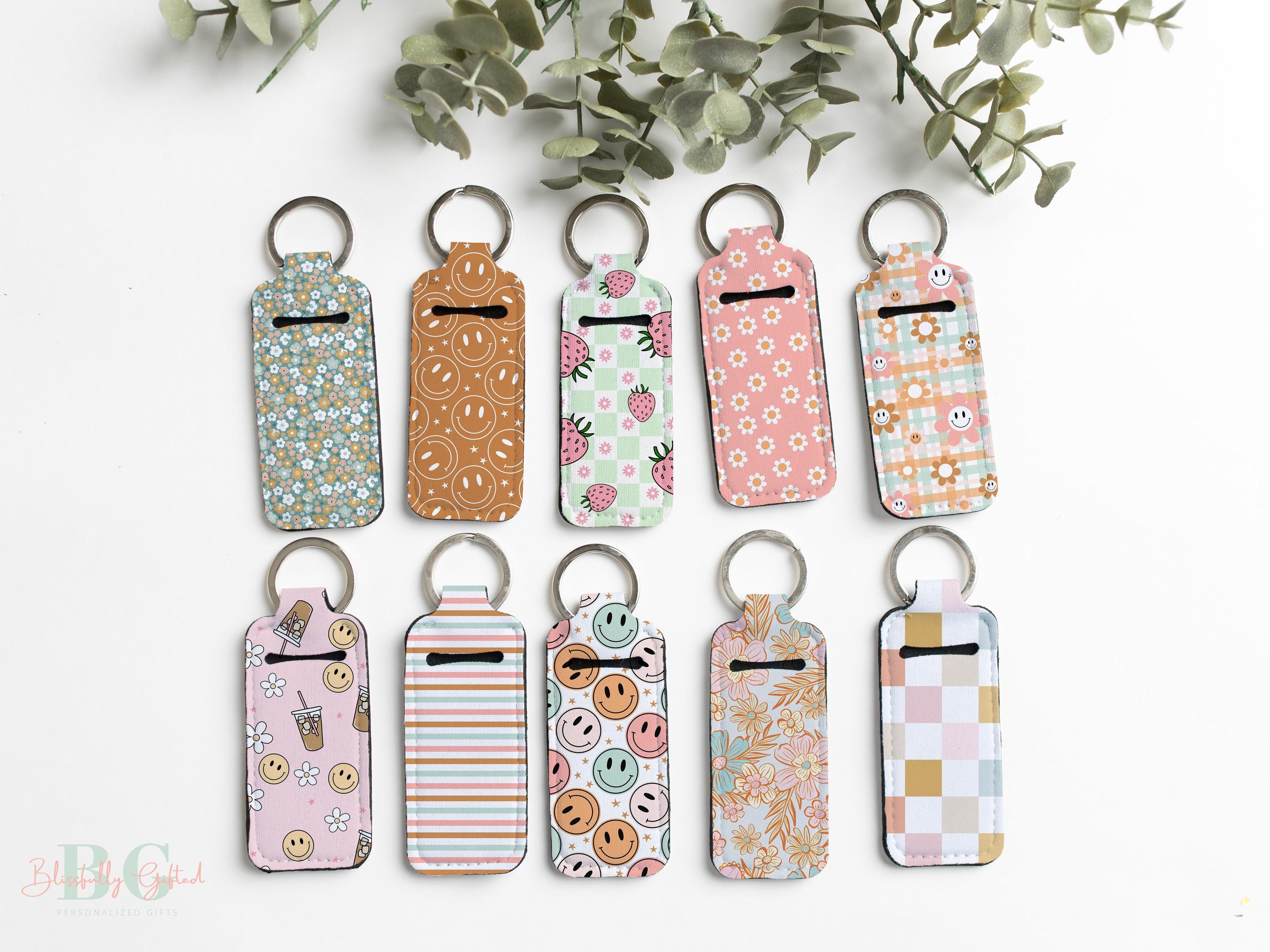 Chapstick Holder Keychain, Retro Lip Balm Holder for Women, Cute ...