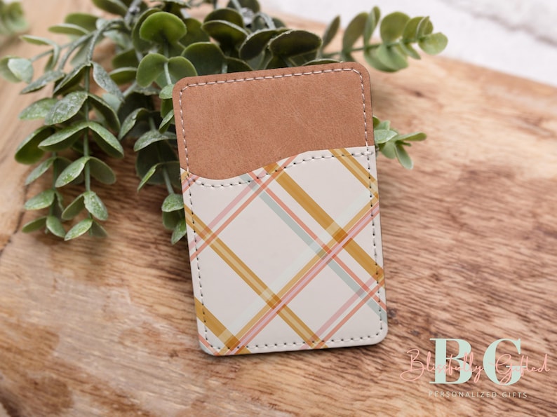 Phone Wallet Card Holder, Money Holder Stick on Cellphone Wallet, Cute ...