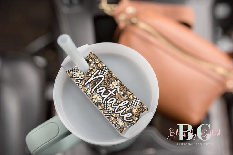 40 Oz Tumbler Name Plate, Retro Tumbler Name Tag for Women, Cute ...